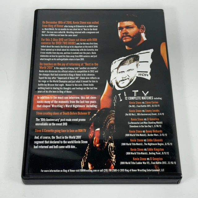 ROH KEVIN STEEN Hell Rising DVD OOP 2 Disc Ring Of Honour Interview and ...