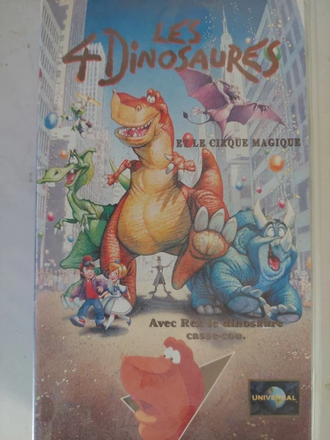 VINTAGE VHS ANIMATION Steven Spielberg les 4 dinosaures et le cercle ...