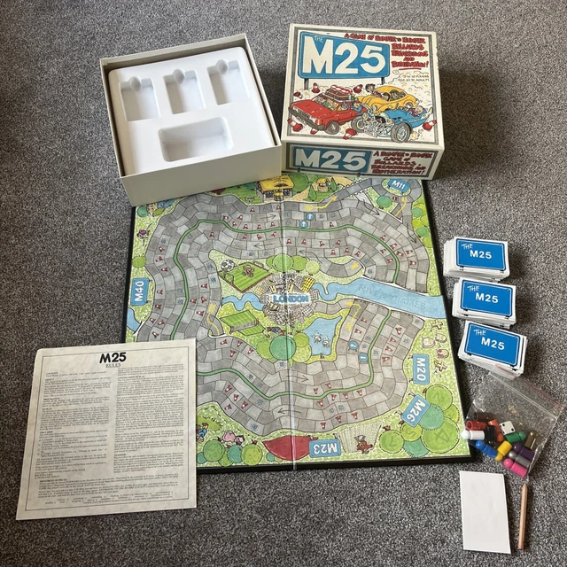 VINTAGE THE M25 Board Game 3-12 Players Age 10+ Some Box Wear Shown In ...