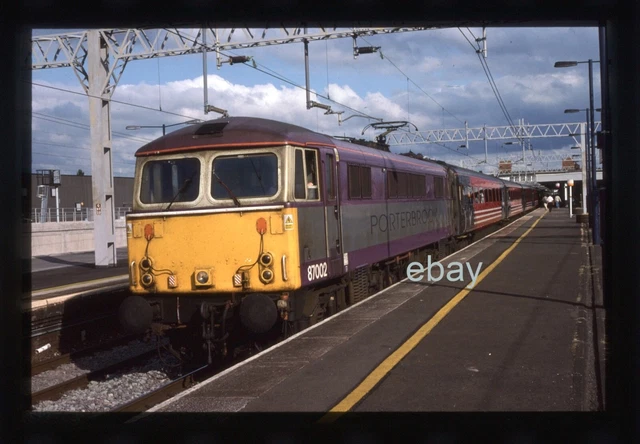 ORIGINAL 35MM SLIDE - AC Electric / Class 87 - 87002 at Nuneaton on 17. ...