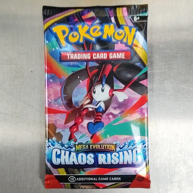 POKÉMON TCG MEGA Evolution Chaos Rising Sealed Booster Pack 10 Cards ...