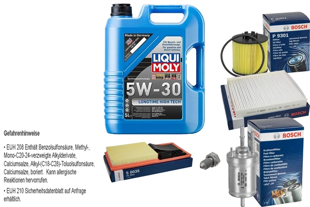 BOSCH INSPECTION SET 5L liquide Moly Longtime High Tech 5W-30 pour ...
