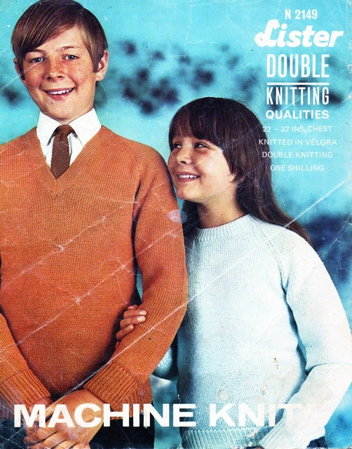 ~ VINTAGE 1960S Lister Machine Knitting Pattern For Children's Sweaters ...