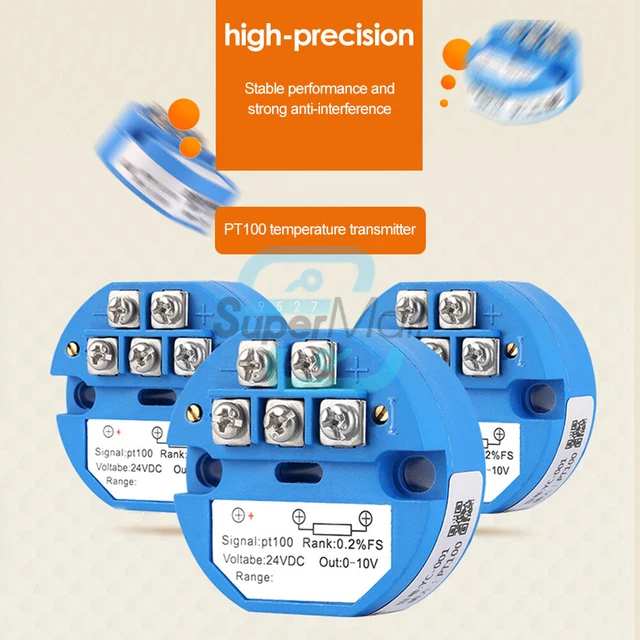 4-20MA 0-10V TEMPERATURE Sensor Transmitter Module PT100 Transmitter ...