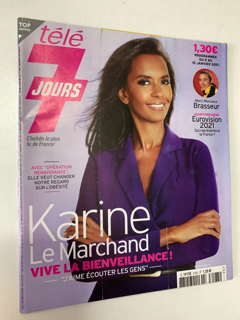 TÉLÉ 7 JOURS 9/01/2021; Karine Le Marchand/ Hommage Claude Brasseur/ R. Zaraï EUR 4,50 - PicClick FR