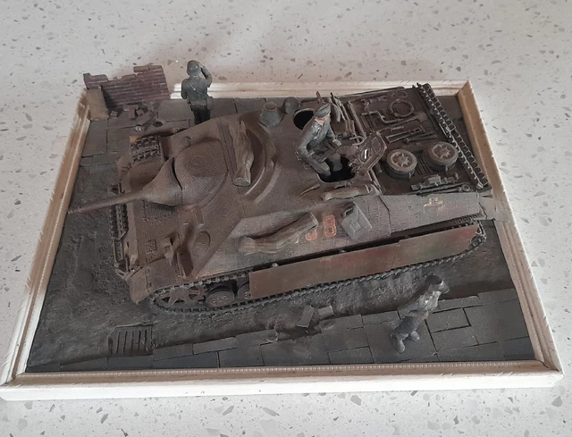 WW2 GERMAN PANZER SdKfz 138/2 Hetzer 38(t) Model Diorama Painted 1/35 ...