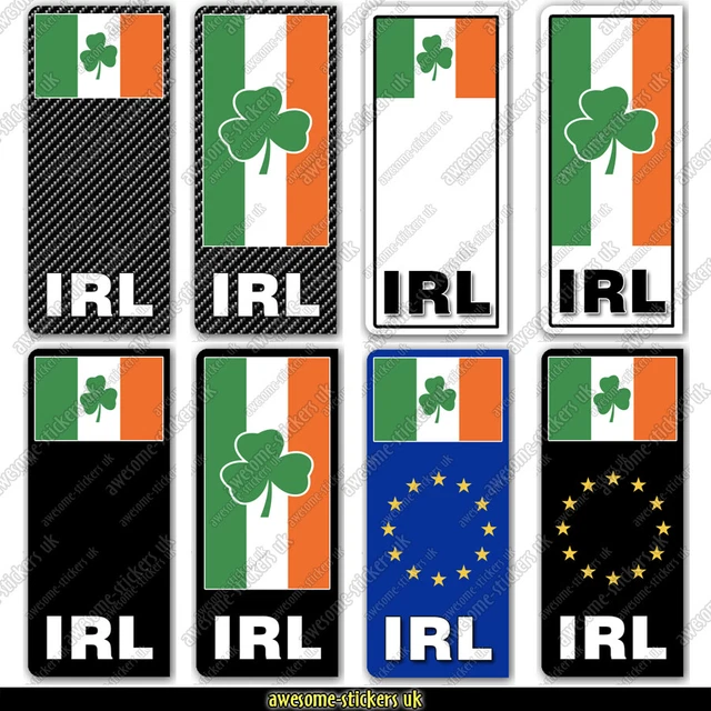 UK CAR NUMBER Plate Sticker vinyl wrap Van Lorry Caravan camper IRISH ...
