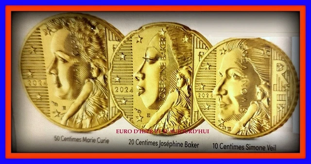 SEXTUPLE FRANCE 2024 BU Anciennes nouvelles faces 10, 20, 50 CENT 2023 ...