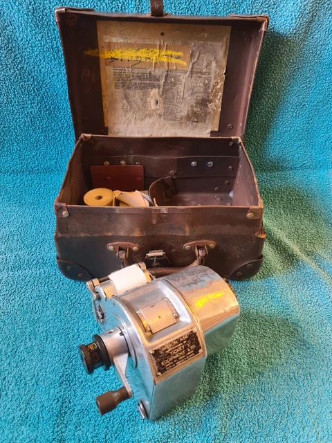 LONDON TRANSPORT GIBSON A14 Bus Conductor Ticket Machine, with case and ...