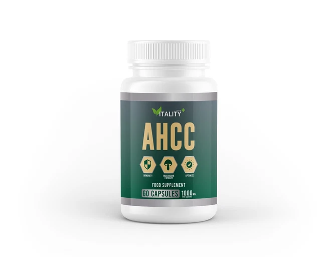 PREMIUM AHCC CAPSULES 1000mg - 60 Capsules, 1 Month Supply - Immune ...