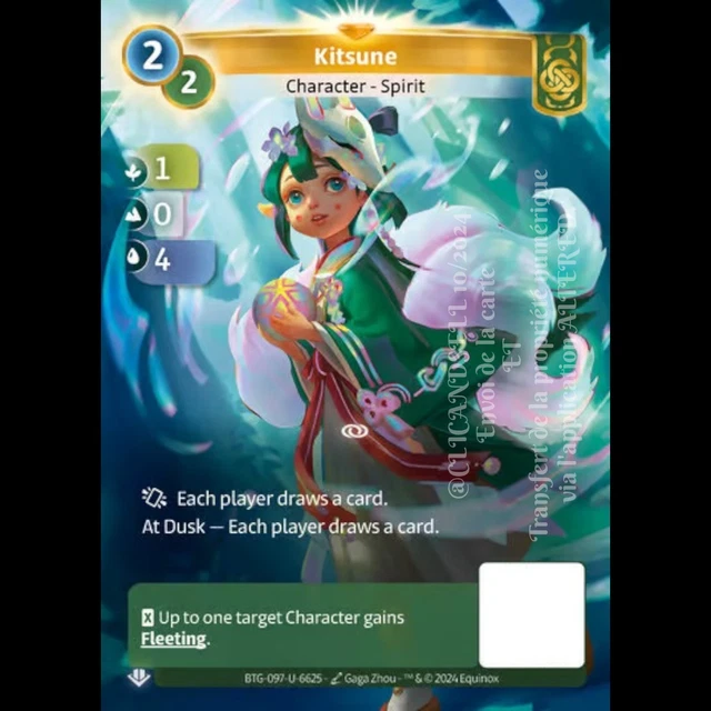 CARTE ALTERED TCG EN -Kitsune -BTG-097-U-6625 - Muna EUR 1,00 - PicClick FR