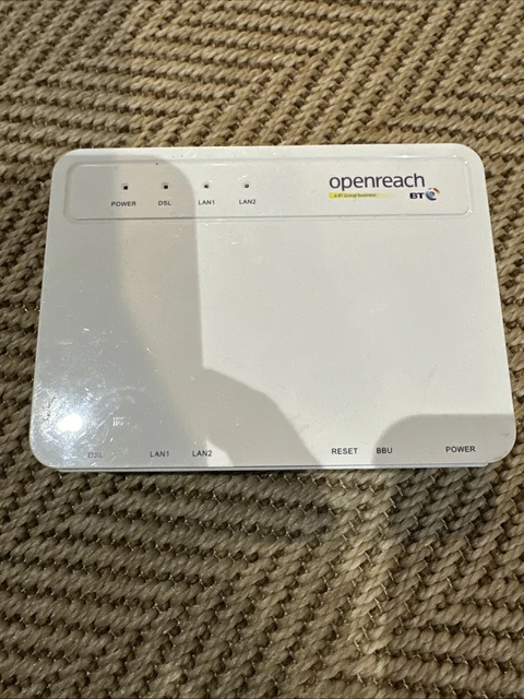 BT OPENREACH HUAWEI EchoLife HG612 FTTC VDSL Fibre Modem including PSU ...