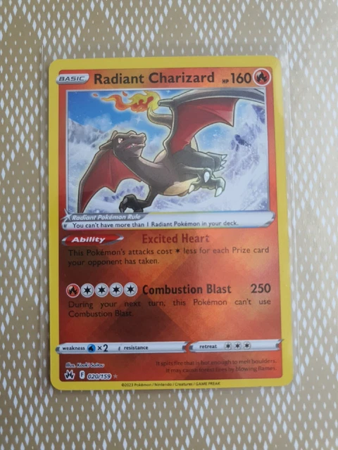 POKEMON_2023, CROWN ZENITH_RADIANT Charizard_020/159_Radiant Rare_PACK ...