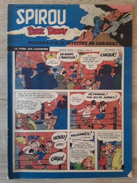 BD-SPIROU MAGAZINE- N°1640-20 Mars 1958-DUPUIS-Imprimé en Belgique EUR 4,00 - PicClick FR