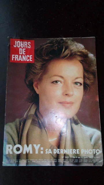 &ROMY SA DERNIÈRE photo" ROMY SCHNEIDER - Magazine "Jours de France ...