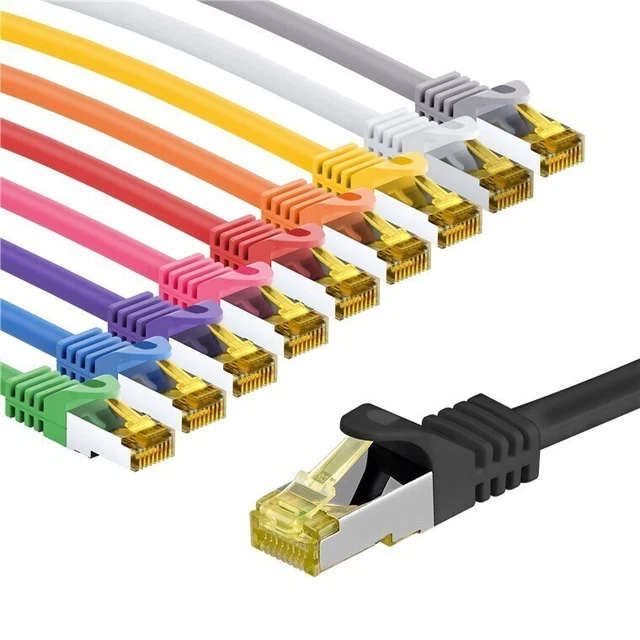 RJ45-PATCHKABEL CAT 6A S/FTP (PiMF), 500 MHz mit CAT 7 Rohkabel, 5 m, Set in 10 EUR 50,38 ...