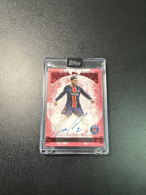 ACHRAF HAKIMI /5 Autograph Auto VI-AH - 2024-25 Topps Exhibition Paris ...