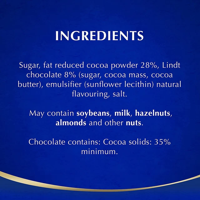 LINDT HOT CHOCOLATE Powder , 300G , Pack of 1 £11.28 - PicClick UK