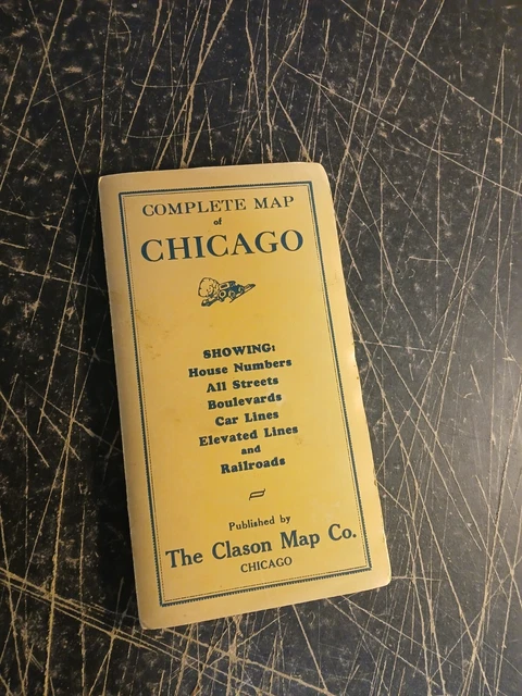 COMPLETE MAP OF Chicago. The Clason Map Co . c1930. $19.99 - PicClick
