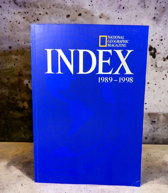 NATIONAL GEOGRAPHIC MAGAZINE INDEX 1989-1998 - Paperback - $98.00 ...