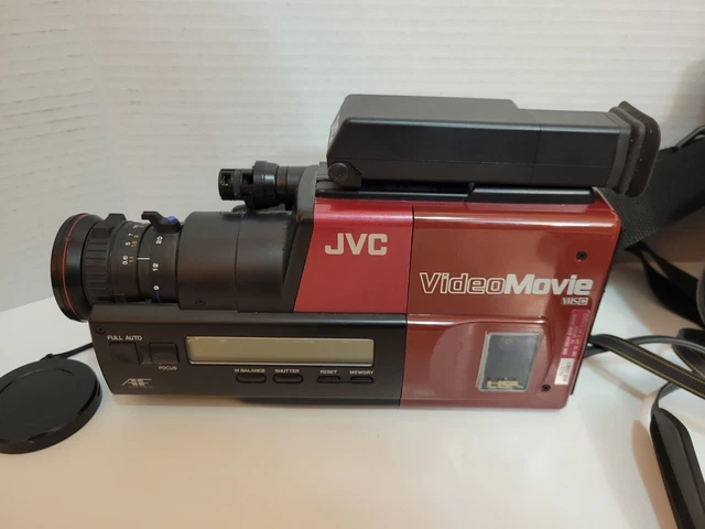 JVC VIDEOMOVIE GR-25U Black/Red Auto Focus VHS-C Compact Video Movie ...
