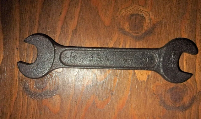 VINTAGE B.S.A NO. 9 Open Ended Spanner 7/16" & 1/2" - With 3 Rifles ...