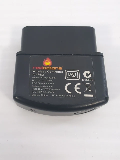 PS2 GUITAR HERO Wireless Dongle Receiver Model 95449 805 Red Octane $27 ...