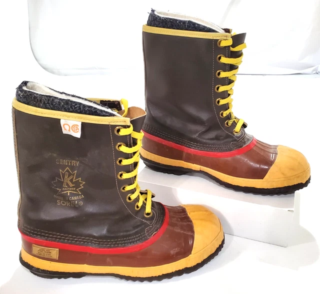 SOREL SENTRY KAUFMAN Work Safety Steel Toe Duck Boots Mens Size 8 Made ...
