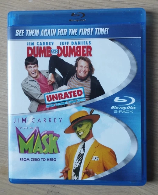 THE MASK & Dumb and Dumber two disc blu ray. Jim Carrey. Region Free ...