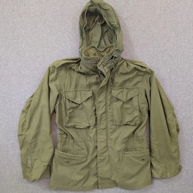 VINTAGE US ARMY M65 Field Jacket OG-107 Vietnam Era 70s 80s Small-Regular Hooded $139.96 ...