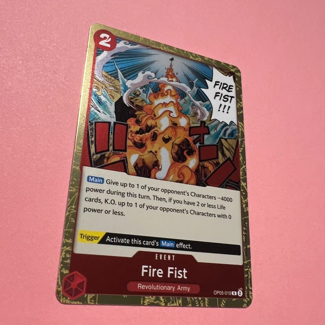 FIRE FIST OP05-019 R NM Awakening of the New Era One Piece English Holo ...