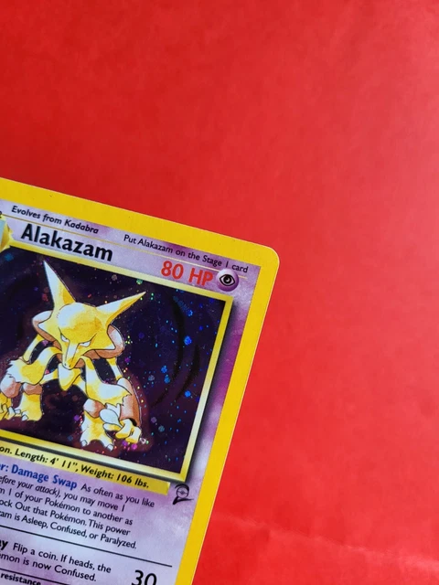 POKÉMON KARTE/CARD - Simsala Alakazam 1/102 - Base Set 2 Swirl Holo ...