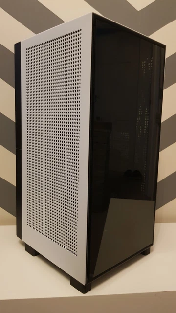 NZXT H1 V1 2020 Mini-ITX Gaming Case Matte White w/ black fan mod ...