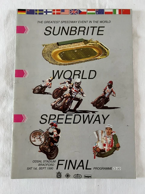WORLD SPEEDWAY CHAMPIONSHIP Final Programme, Bradford 01-09-1990 ...