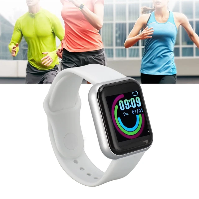 (BIANCO ARGENTO) SMART Watch sportivo schermo 1,44 pollici smartwatch ...