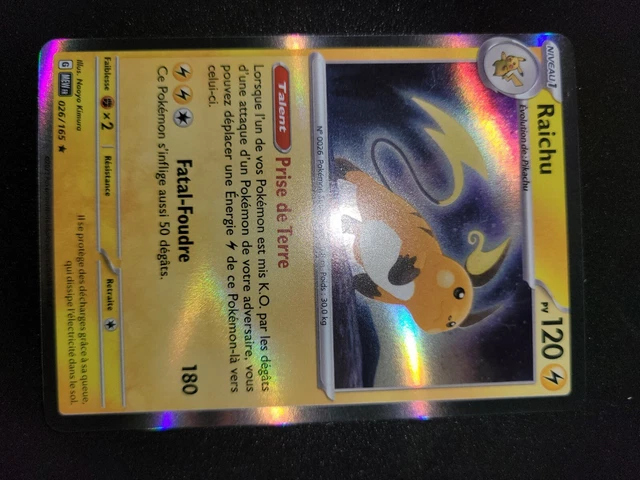 CARTE POKEMON RAICHU 026/165 HOLO EV3.5 Ecarlate et Violet MEW 151 FR ...