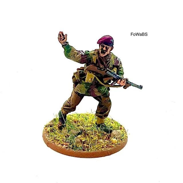 28MM BOLT ACTION WW2 British Airborne Paratrooper NCO with SMG painted ...