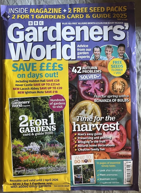 2025 SEPTEMBER GARDENERS World Magazine Vegetables Time For Harvest ...
