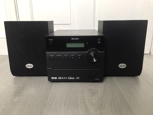 BUSH DAB/FM RADIO CD Player Micro Stereo HiFi CMC6DAB Black Tested ...