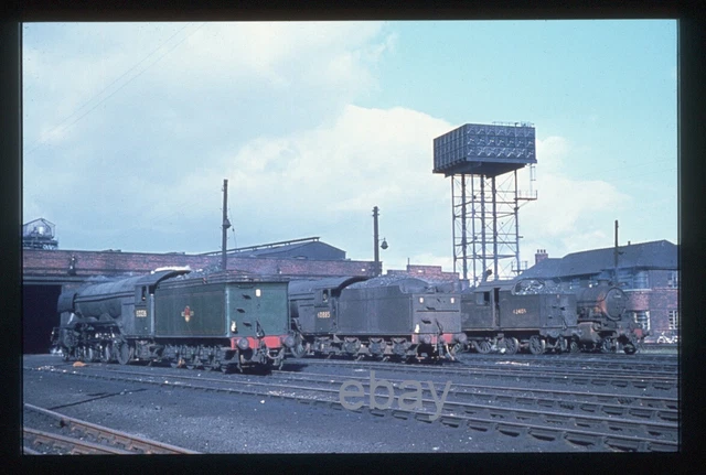 35MM SLIDE - ex LNER A3 60036, 60885 & 42405 at Darlington shed c.1962 ...