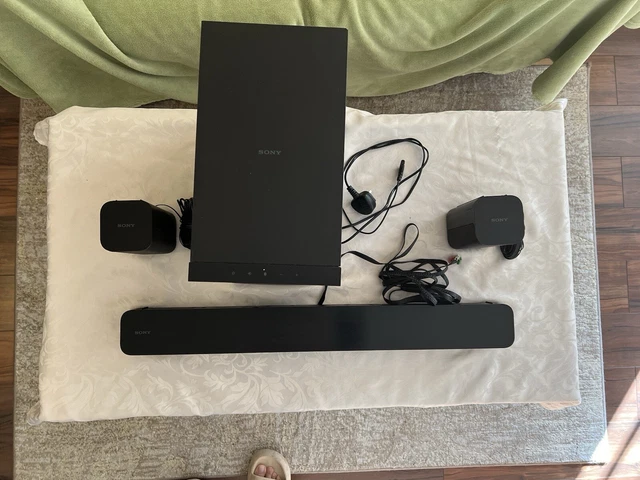 SONY SOUNDBAR WITH subwoofer , rear speaker, remote. £80.00 - PicClick UK