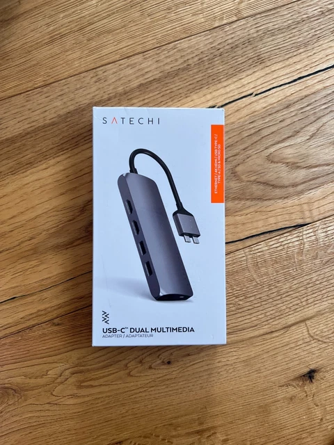 SATECHI USB-C DUAL Multimedia Adapter komp. 2021 MacBook Pro M1 Pro/Air ...