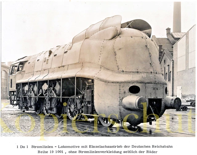 TWO ORIGINAL HENSCHEL Factory Photos - DRB-19 1001 Steam Engine ...