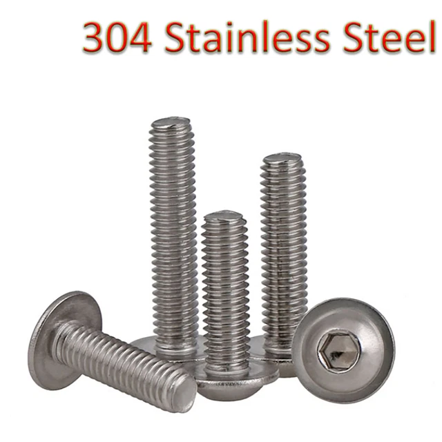 FLANGED SOCKET BUTTON Head Screws Allen Bolt A2 304 Stainless Steel M3 M4 M5 M6 EUR 0,79 ...