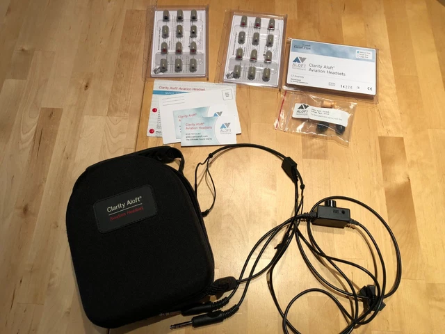 CLARITY ALOFT CLASSIC Aviation Headset Dual Plug Headset £132.00 ...