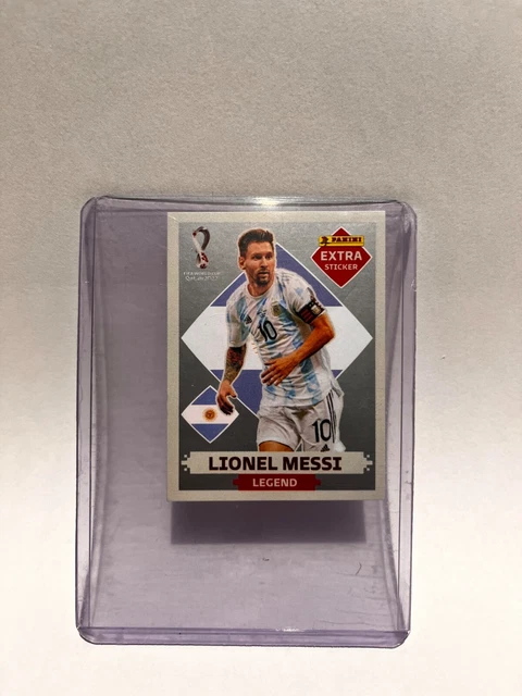 LIONEL MESSI LEGEND Silver Extra Sticker PANINI FIFA World Cup Qatar ...
