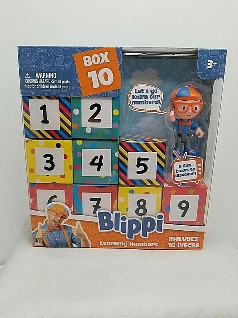 BLIPPI LEARNING NUMBERS Box 10 Each Number Has Surprise Accessory Kids ...