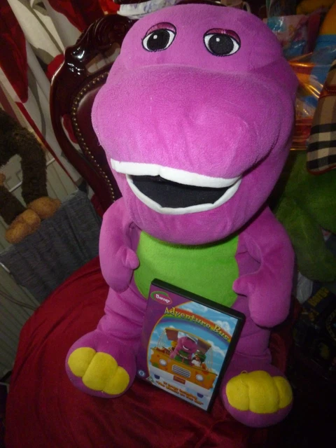BARNEY THE DINOSAUR large jumbo/ Plush toy/ PLUS DVD / - Lyons 2013 ...
