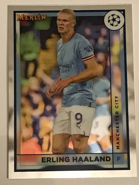 ERLING HAALAND MANCHESTER City Topps Merlin 2022/23 Card #92 £3.95 ...