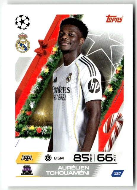 TOPPS MATCH ATTAX CL 2025-26 No. 127 Aurelien Tchouameni Christmas ...